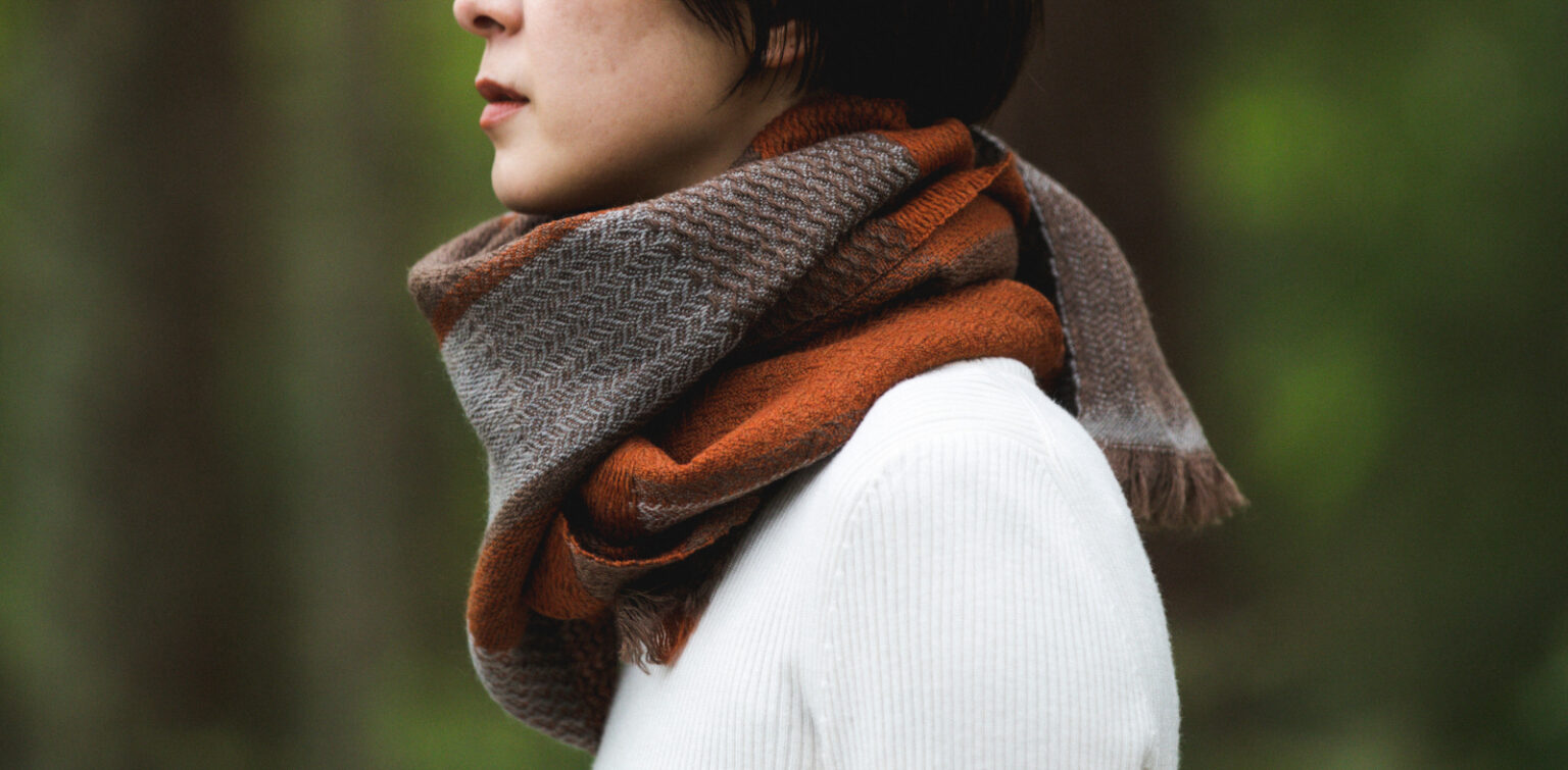 SHUSU ウールマフラー オータムリーブス | 【公式】工房織座オンラインショップ